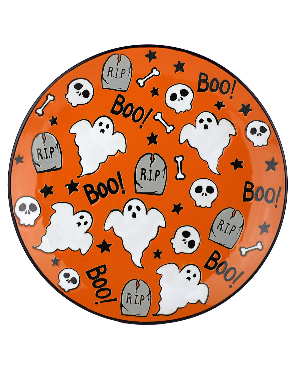 Ghost Graveyard Halloween Plate 27cm | Halloween table decoration ...