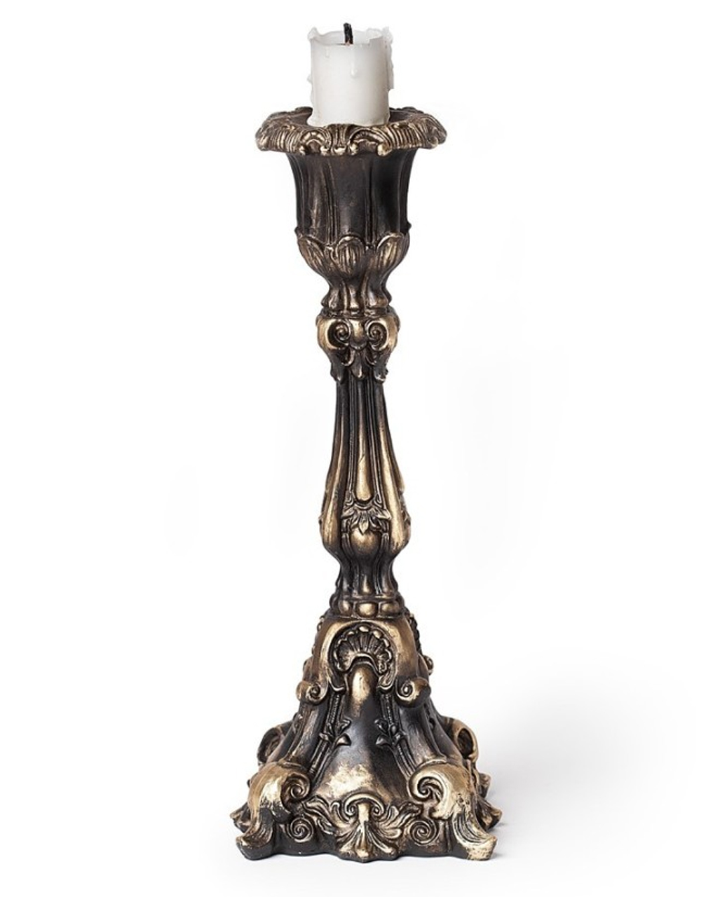 Antique Gold-colored Gothic Baroque Candlestick 23.5cm as decoration ...