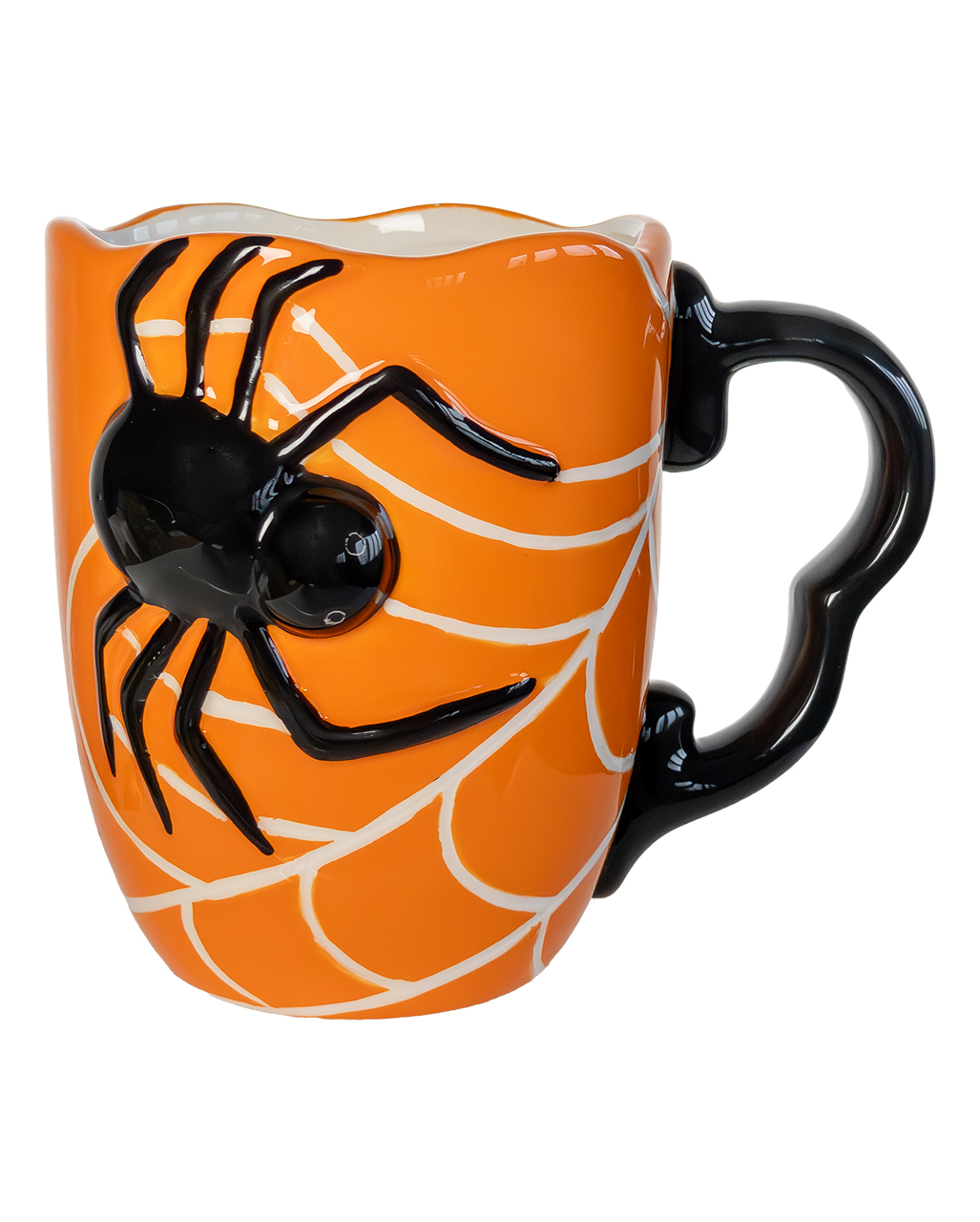 Large Halloween Mug With Spider & Spider Web 500ml ★ | Horror-Shop.com