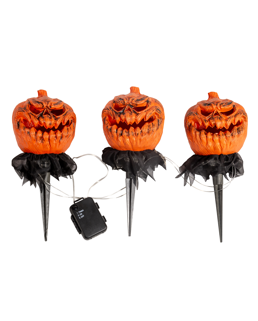 Halloween Pumpkin With Ground Spike Set Of 3 🎃 Garden decoration ...