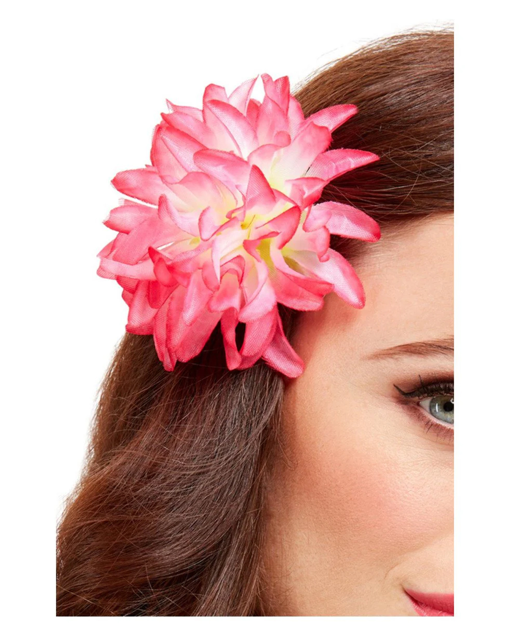 Tropischer Blumen Haarclip Rosa Kostümzubehör | Horror-Shop.com