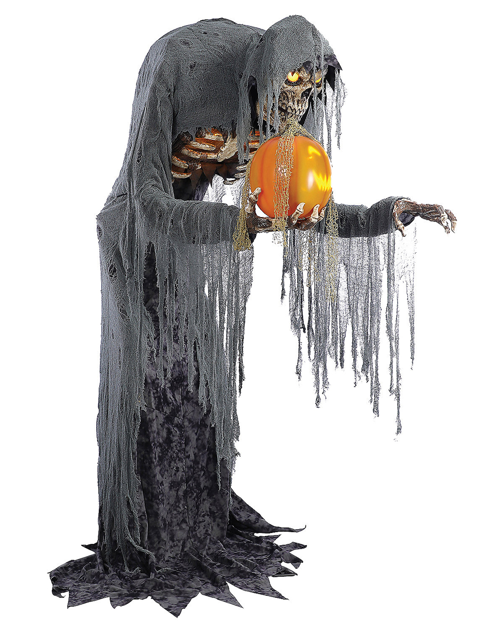 Jack Stalker With Talking Pumpkin Halloween Animatronic | Horror-Shop.com