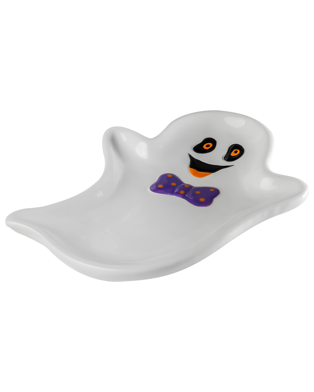 Small Ghost Ceramic Plate 17cm for Halloween! | Horror-Shop.com