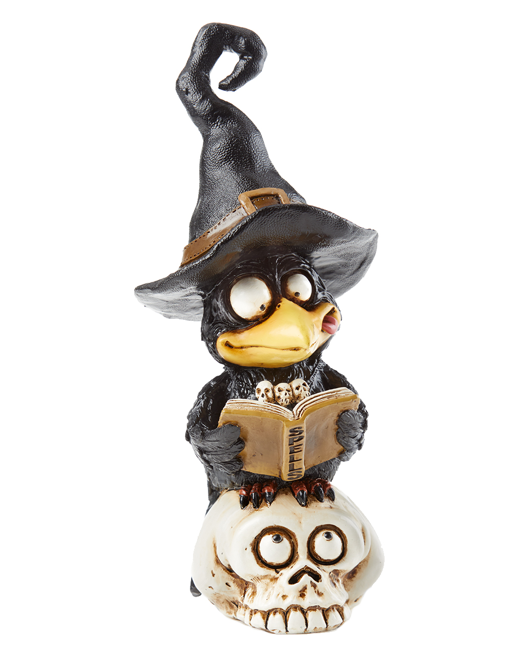 Reading Raven On Skull 20cm | Halloween figure | Horror-Shop.com