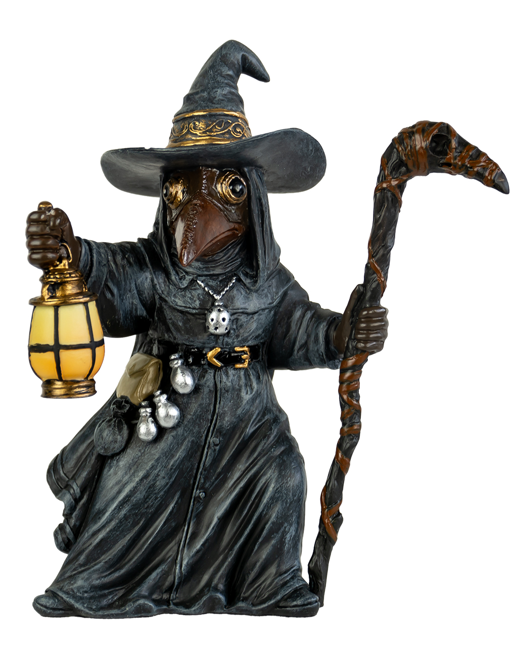 Miasma Plague Doctor With Staff & Lantern 14cm as table decoration ...