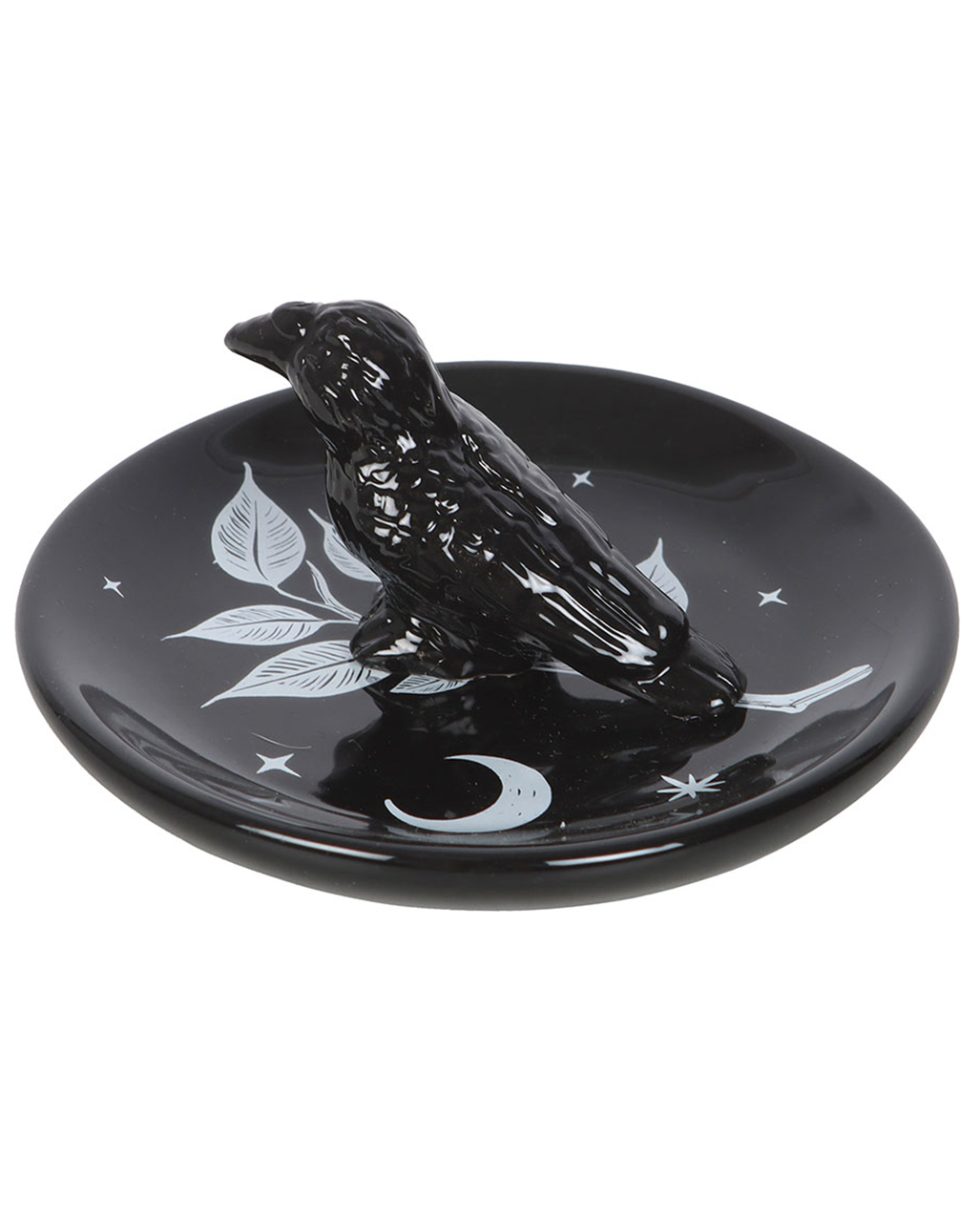 Mystic Raven Jewelry Plate 10cm Ø as Gothic Deco | Horror-Shop.com