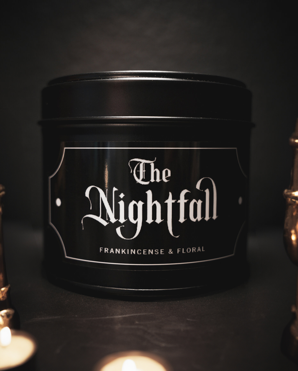 The Nightfall Gothic Scented Candle In A Black Metal Tin order | Horror ...