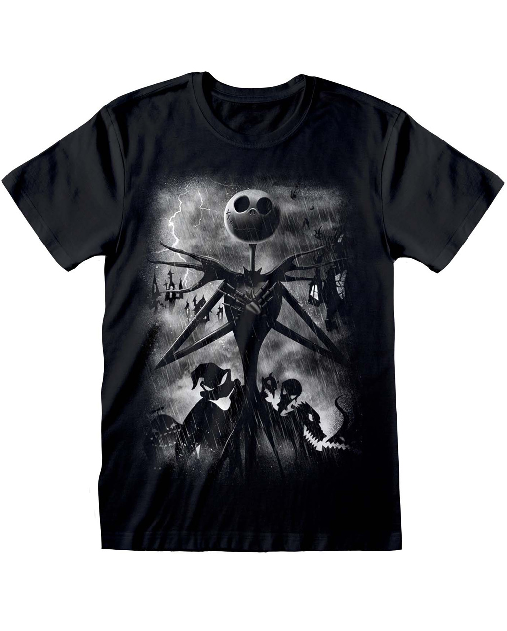 Nightmare Before Christmas Stormy Skies T-Shirt | Horror-Shop.com