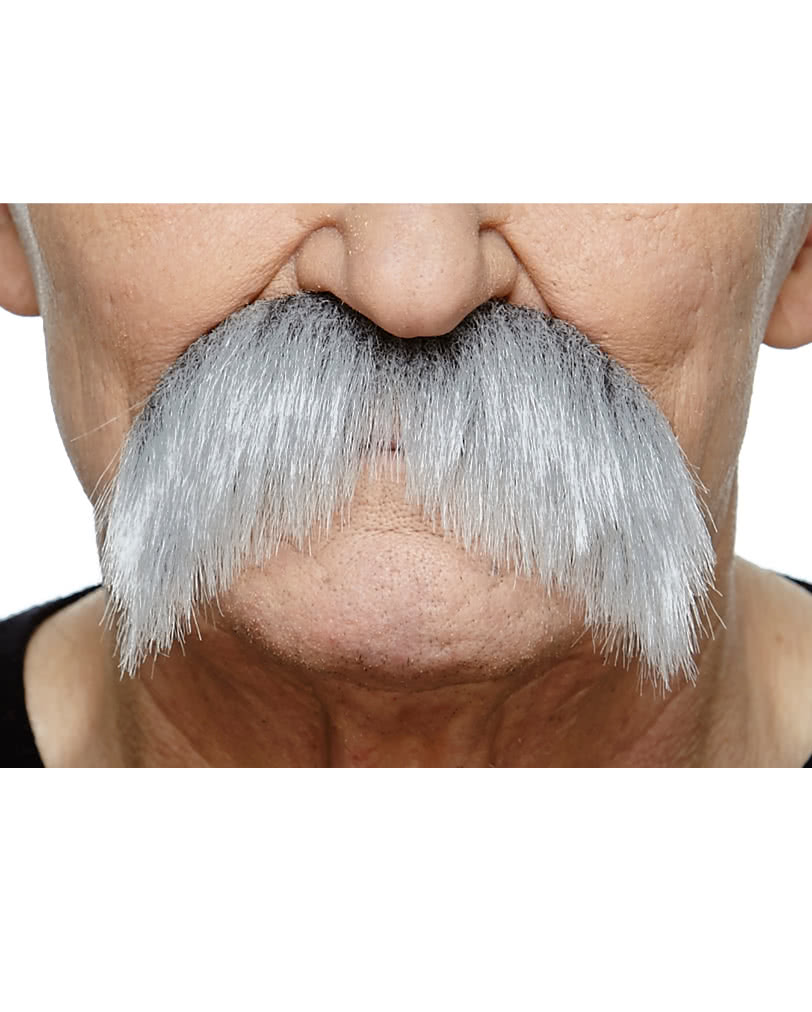 Giant mustache Light gray | adhesive Bart | Horror-Shop.com