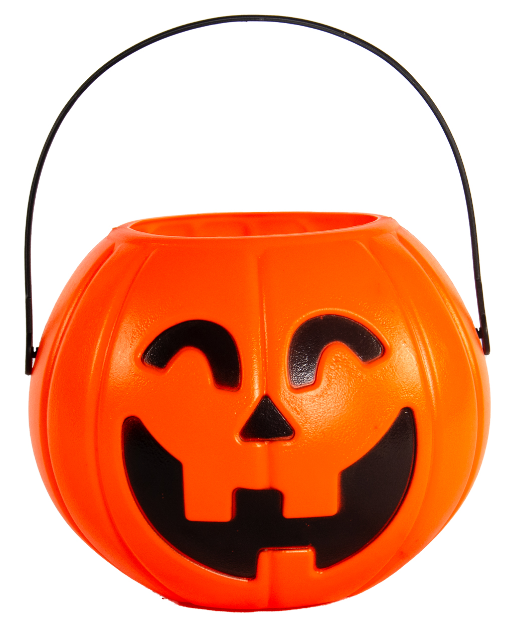 Round Pumpkin Bucket - Medium 13x16 Cm ★ | Horror-Shop.com