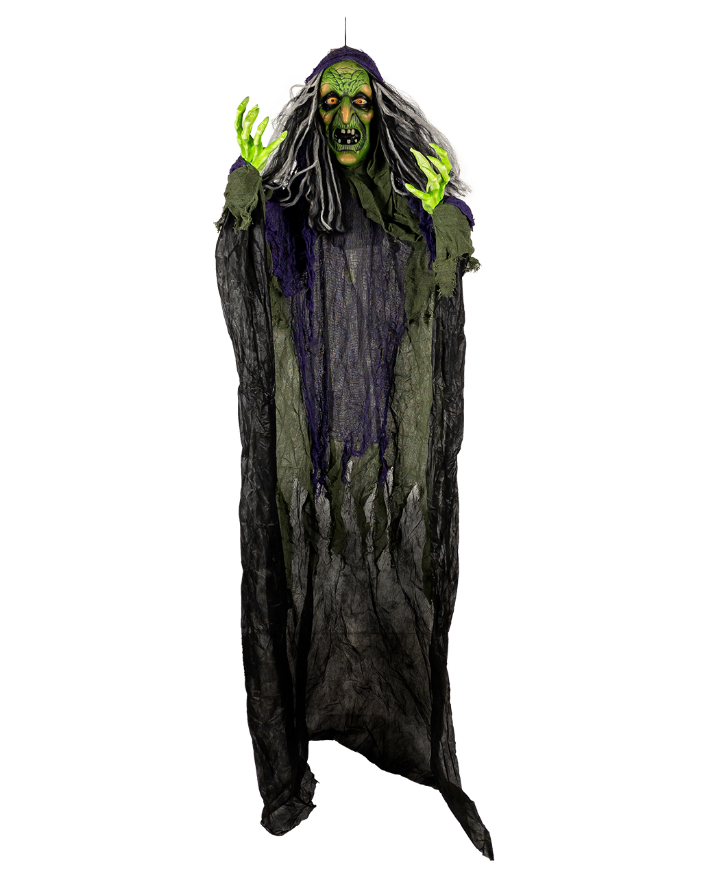Shaking Witch Hanging Figure With Sound & Light 182cm | Horror-Shop.com