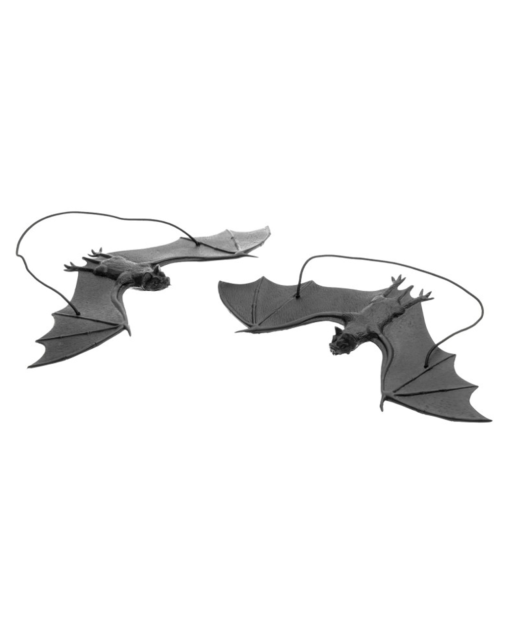 Black Vinyl Bats 23cm Set Of 2 ★ | Horror-Shop.com
