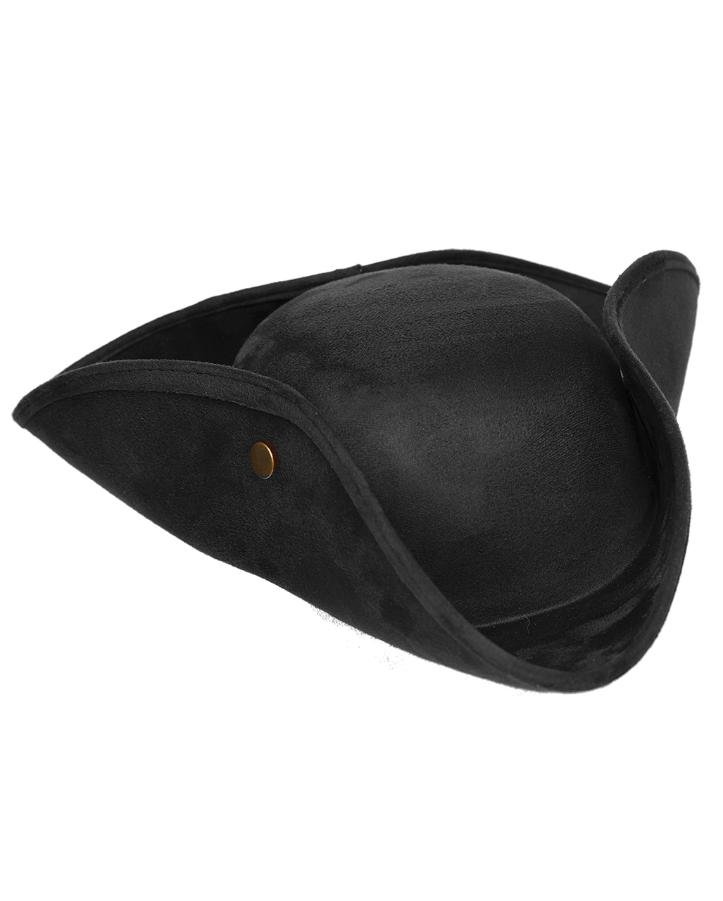 Black Suede Look Pirate Hat for carnival | Horror-Shop.com