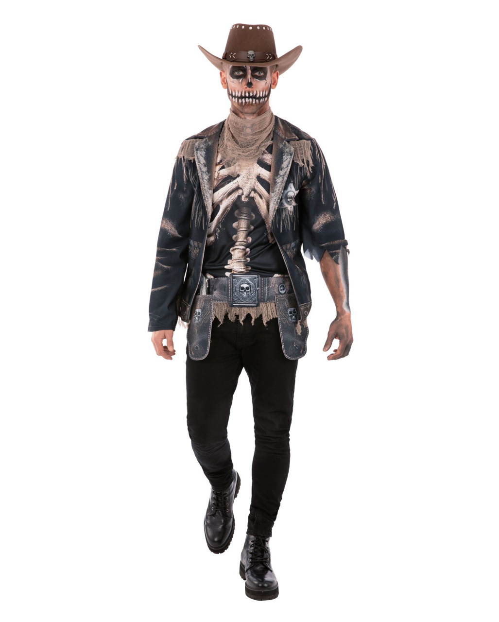Skeleton Outlaw Men's Costume for Halloween | Horror-Shop.com