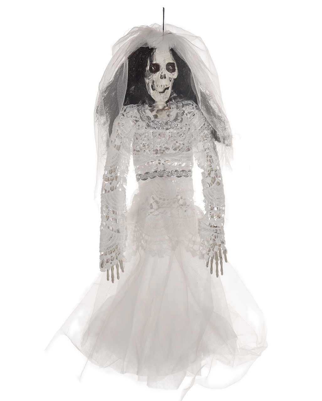 Skeleton Bride In Wedding Dress Hanging Figure 40cm ★ | Horror-Shop.com