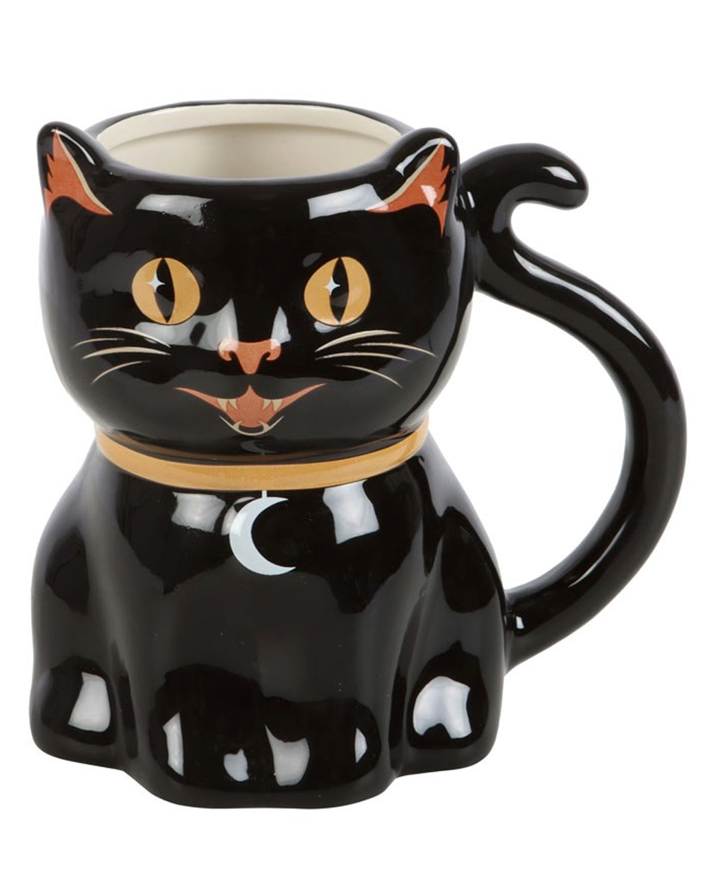 Spooky Black Cat Shaped Mug 11,7cm | Horror-Shop.com