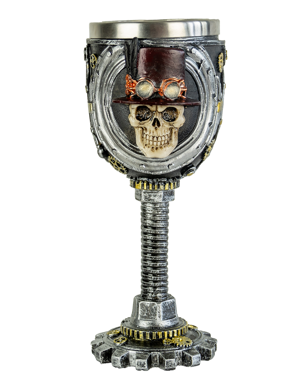 Skull Steampunk Goblet 19cm as table decoration | Horror-Shop.com