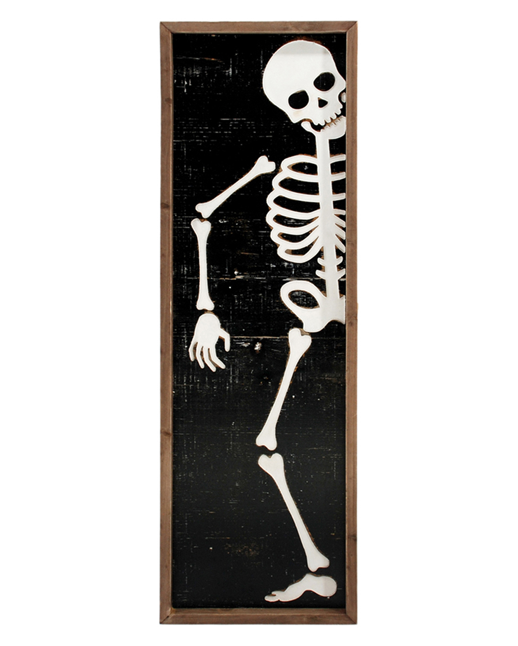 Vintage Wooden Sign With Skeleton 79x25cm 🎃 | Horror-Shop.com