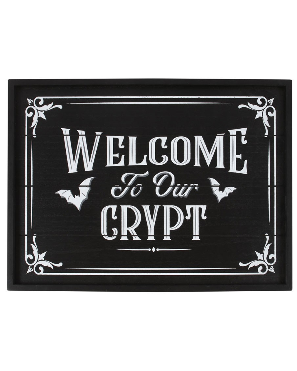 "Welcome To Our Crypt" Mural 40cm | Gothic home decor | Horror-Shop.com