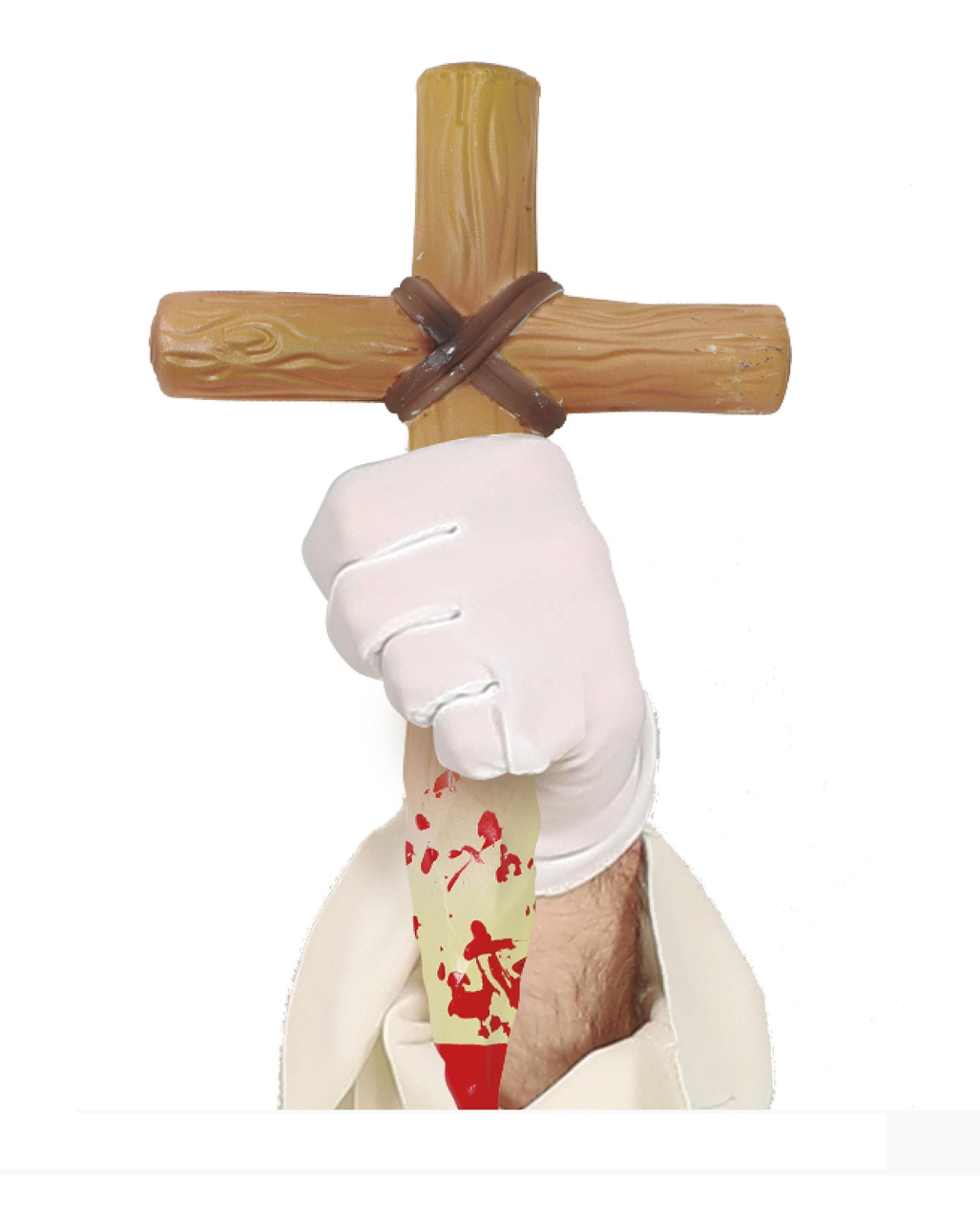 Bloody Cross Stake Toy Weapon for Halloween | Horror-Shop.com