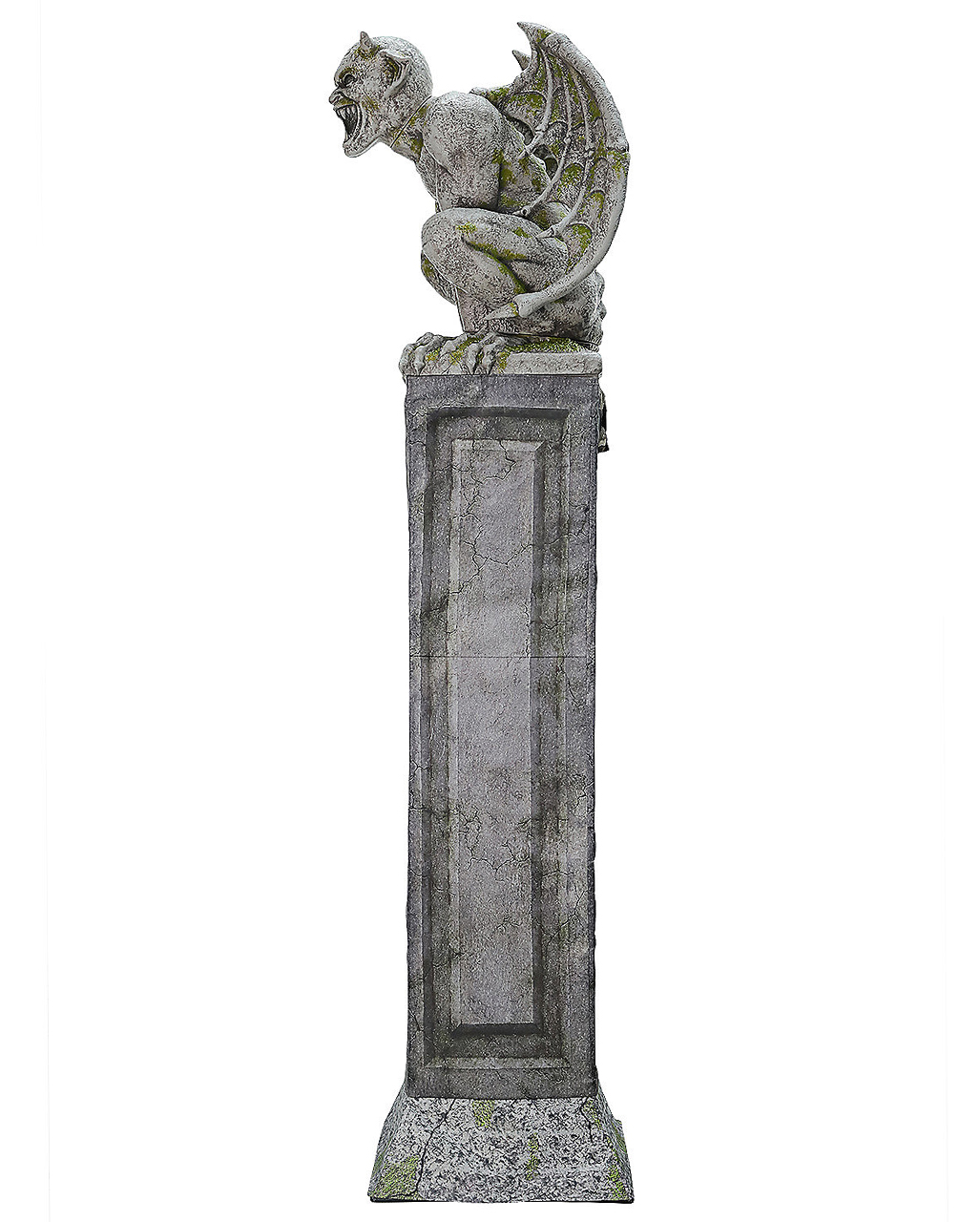 Gargoyle Gatekeeper On Pillar With Light & Sound 244cm | Horror-Shop.com