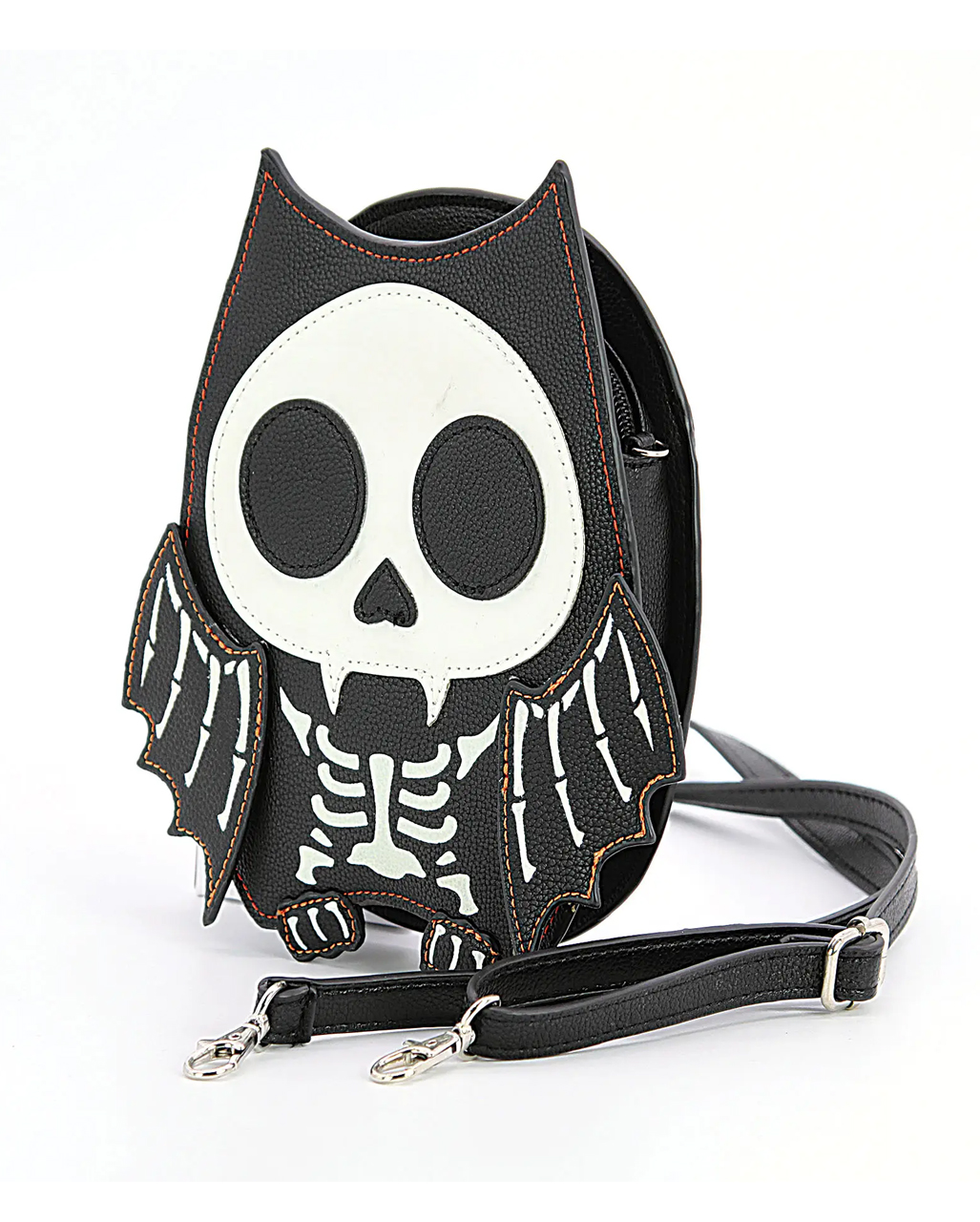 Glow In The Dark Skeleton Bat Handbag | Gothic fashion | Horror-Shop.com