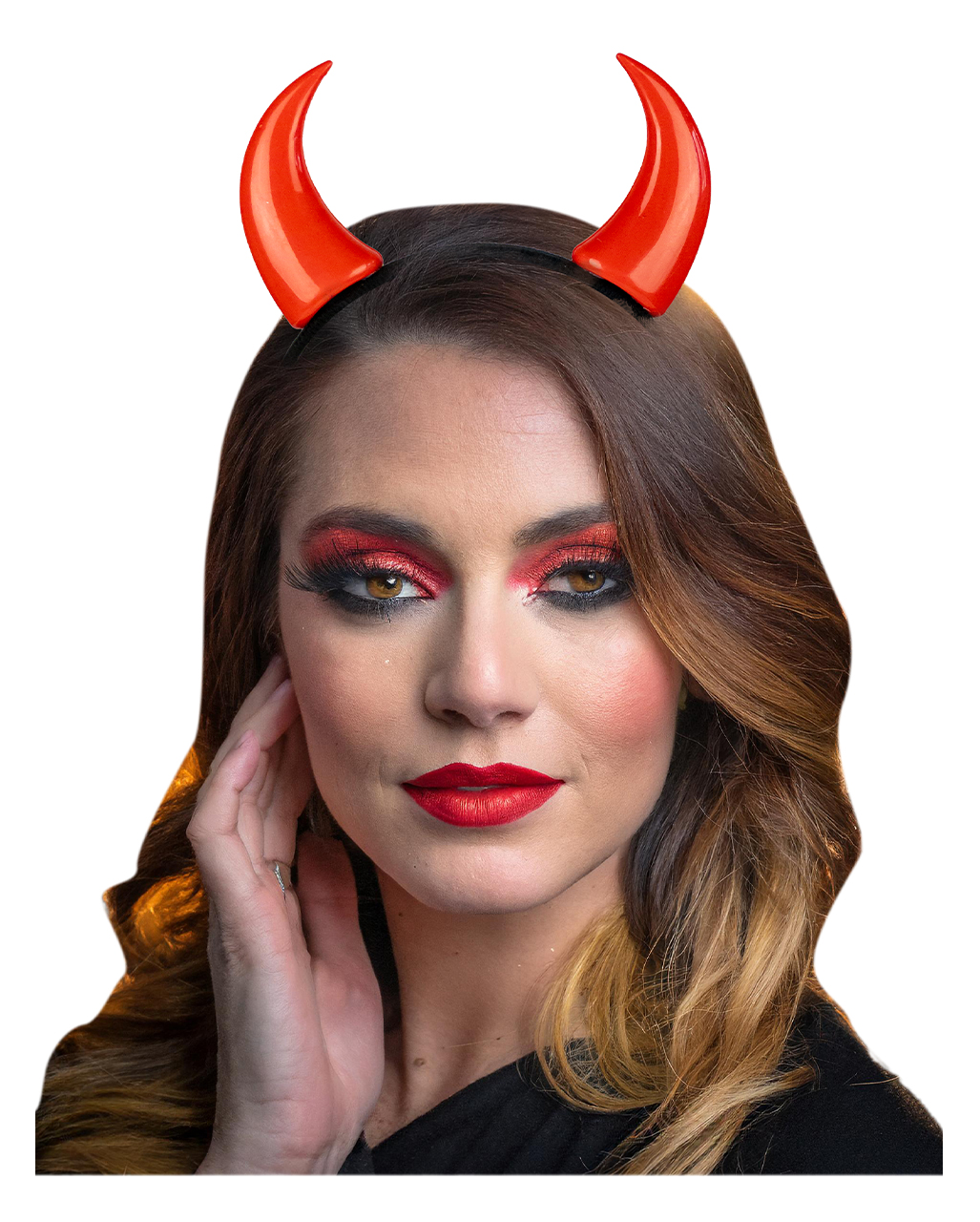 Hairband With Red Devil Horns für Halloween🎃 | Horror-Shop.com