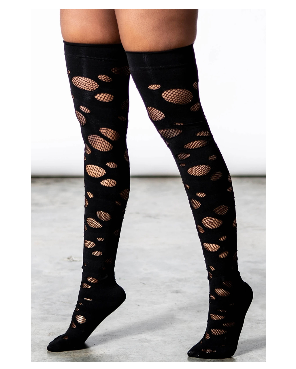 KILLSTAR Black Wretched Soul Distress Socks | Horror-Shop.com