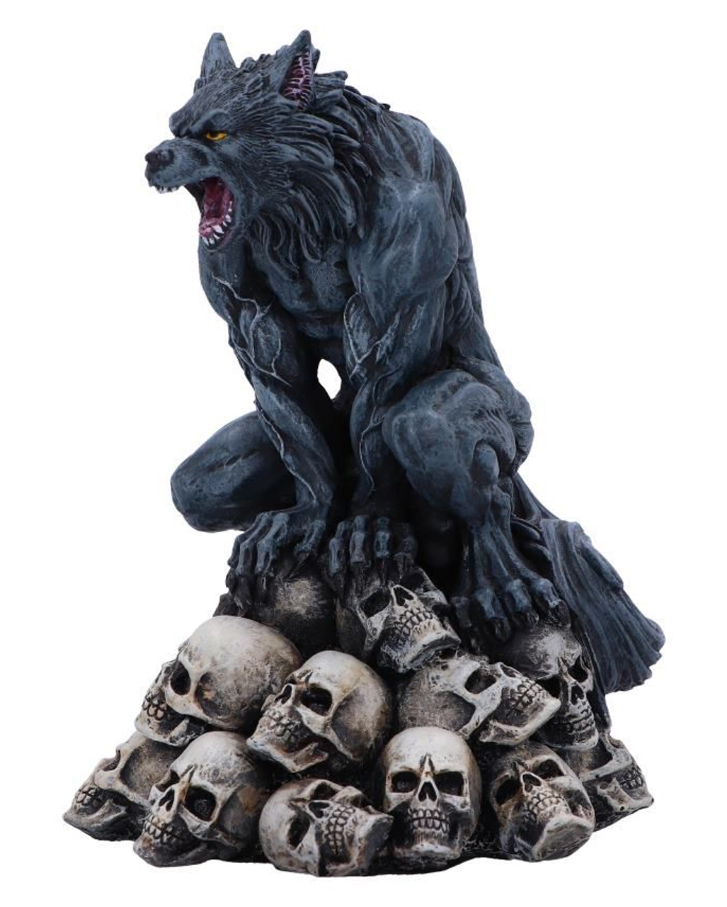 Moon Shadow Werewolf Figure 15cm on skull | Horror-Shop.com