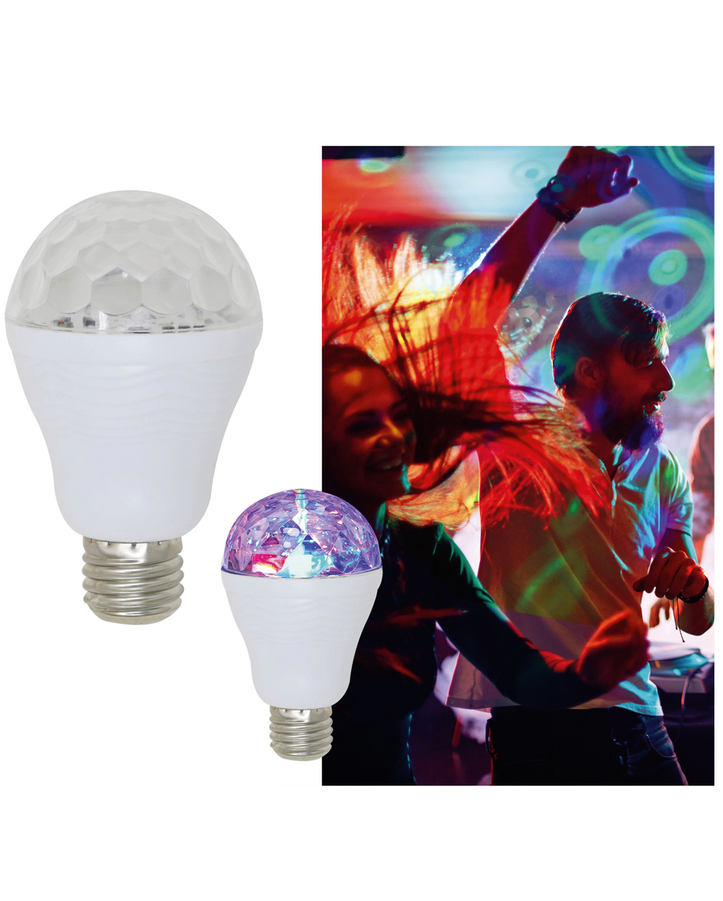RGB LED Disco Light Bulb for your party location | Horror-Shop.com