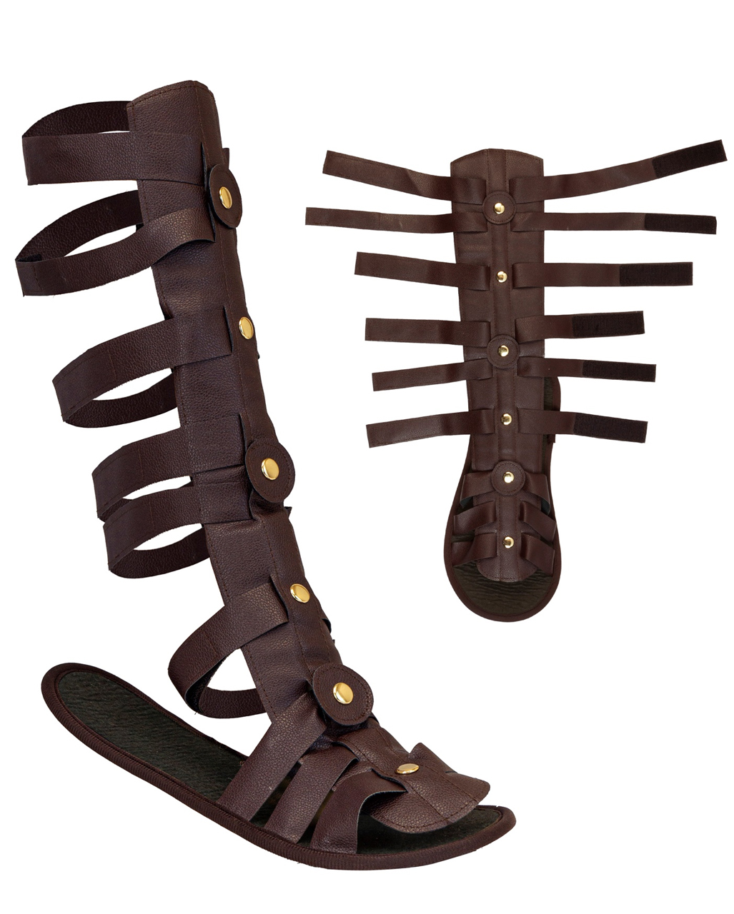 Roman Sandals With Straps & Shin Guards | Horror-Shop.com