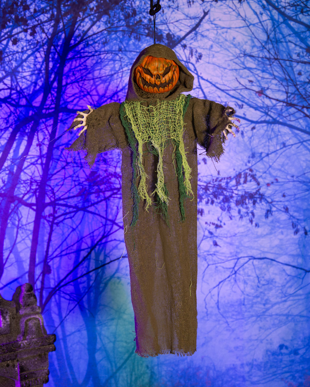 Scary Pumpkin Man Hanging Figure 60cm | Horror decoration | Horror-Shop.com