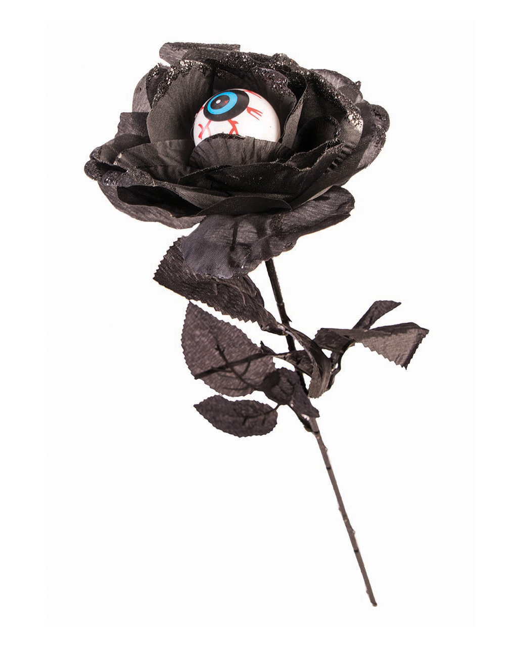Black/grey Rose With Eyeball as gothic decoration | Horror-Shop.com