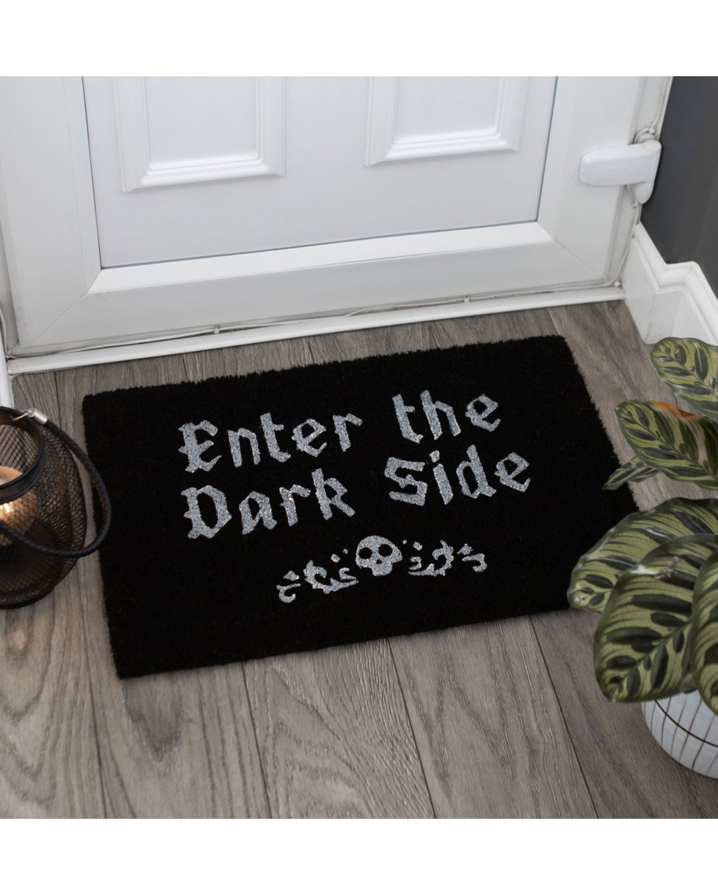 Black "Enter The Dark Side" Doormat 60x40cm ★ | Horror-Shop.com