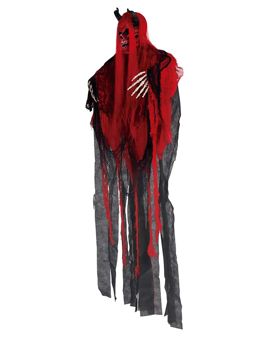 Skeleton Devil Hanging Figure With Glowing Eyes 150cm 🎃 | Horror-Shop.com