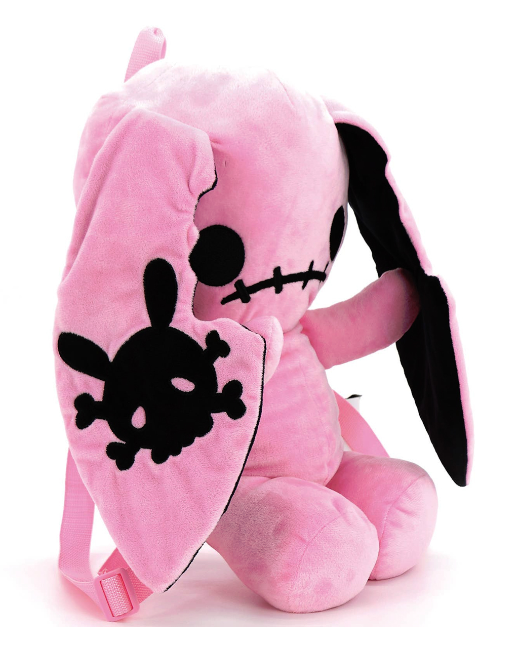 Skull Bunny Plush Backpack as gothic accessory | Horror-Shop.com