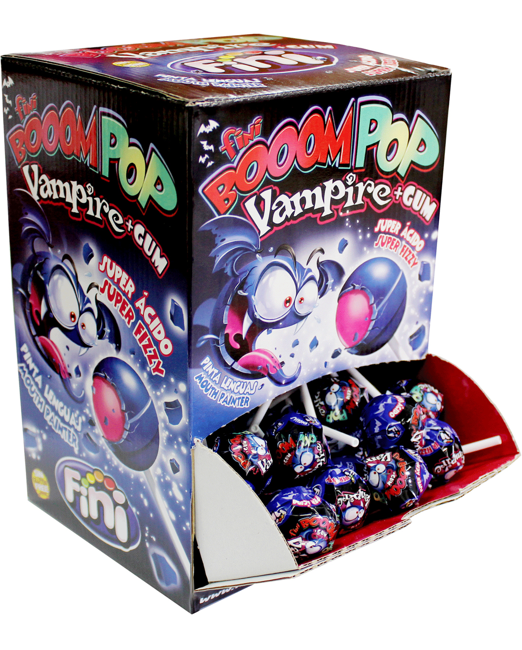Vampire Lollipop With Bubble Gum as candy | horror-shop.com