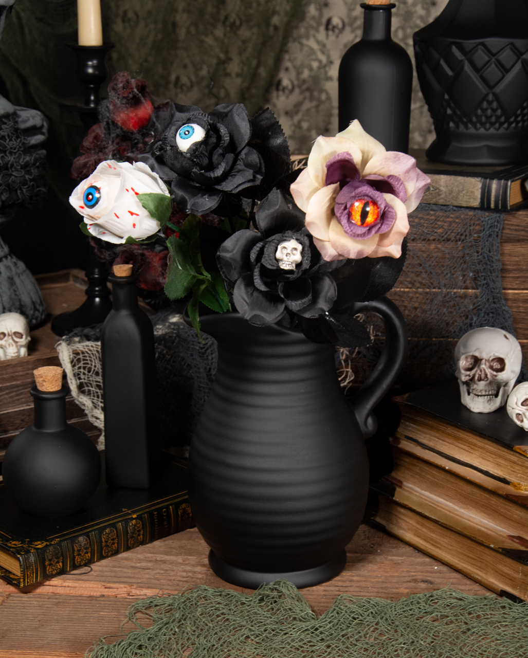 Withering Rose With Dragon's Eye 42cm | Fantasy decoration | Horror ...