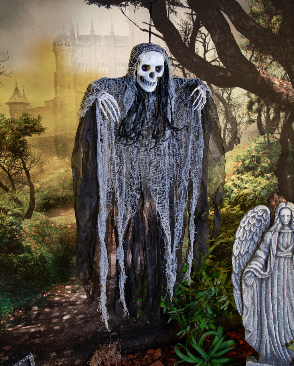 Devastated Grim Reaper Hanging Figure 91cm ★ | Horror-Shop.com