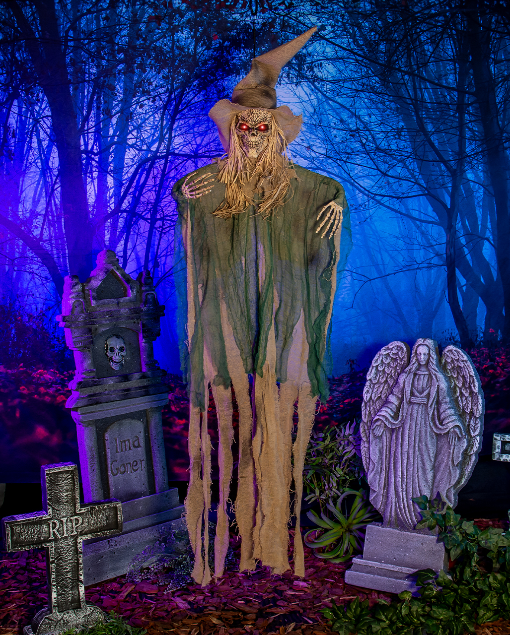 Wicked Scarecrow With Movement, Light & Sound 170cm ★ | Horror-Shop.com