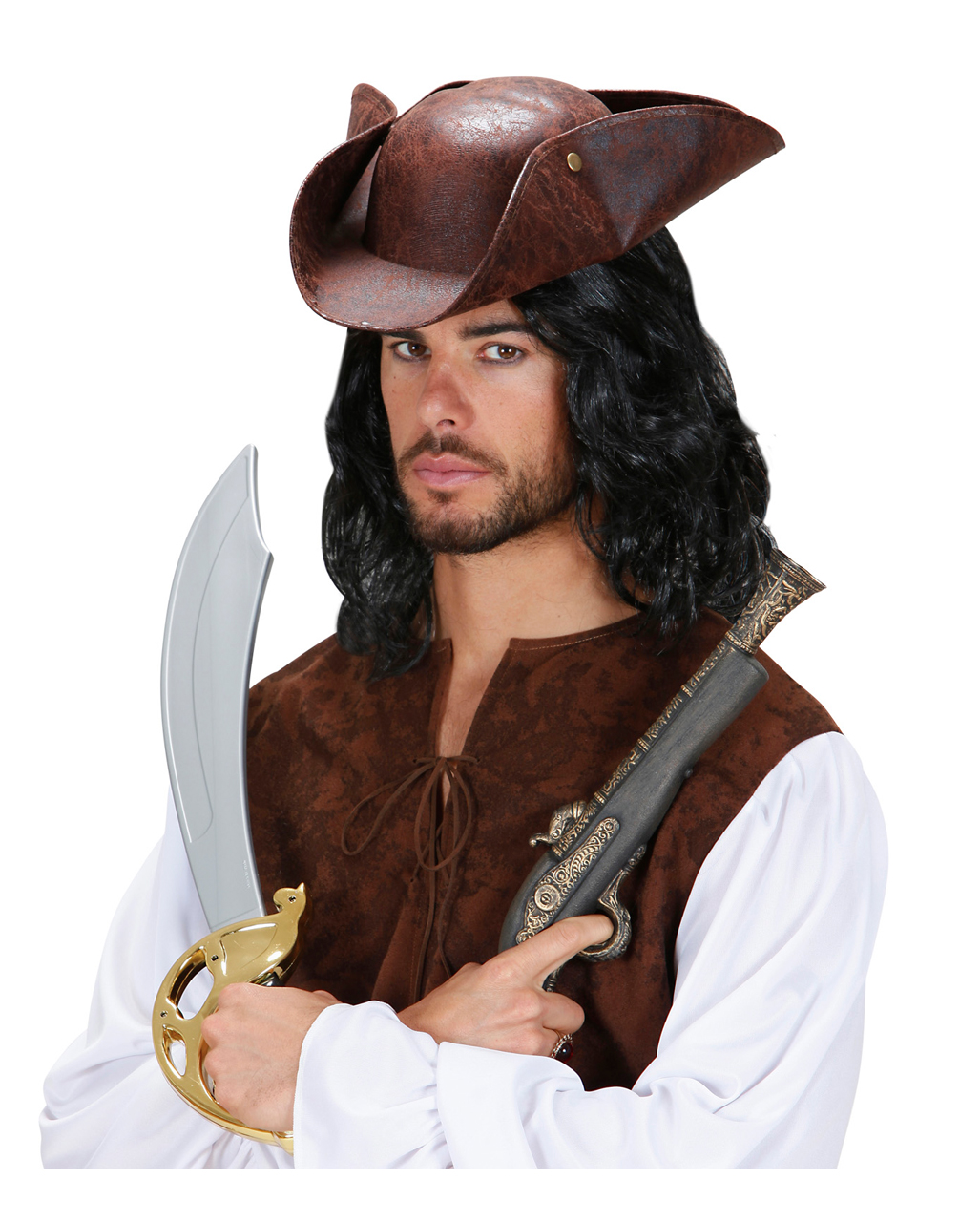 Antique Pirate Hat | Pirate antique leather look | Horror-Shop.com