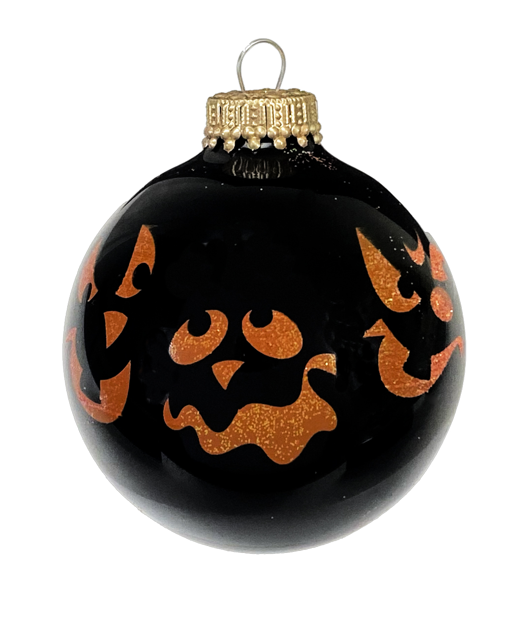 Glitter Scary Faces Halloween Christmas Balls Ø6,5cm 4 Pieces ...