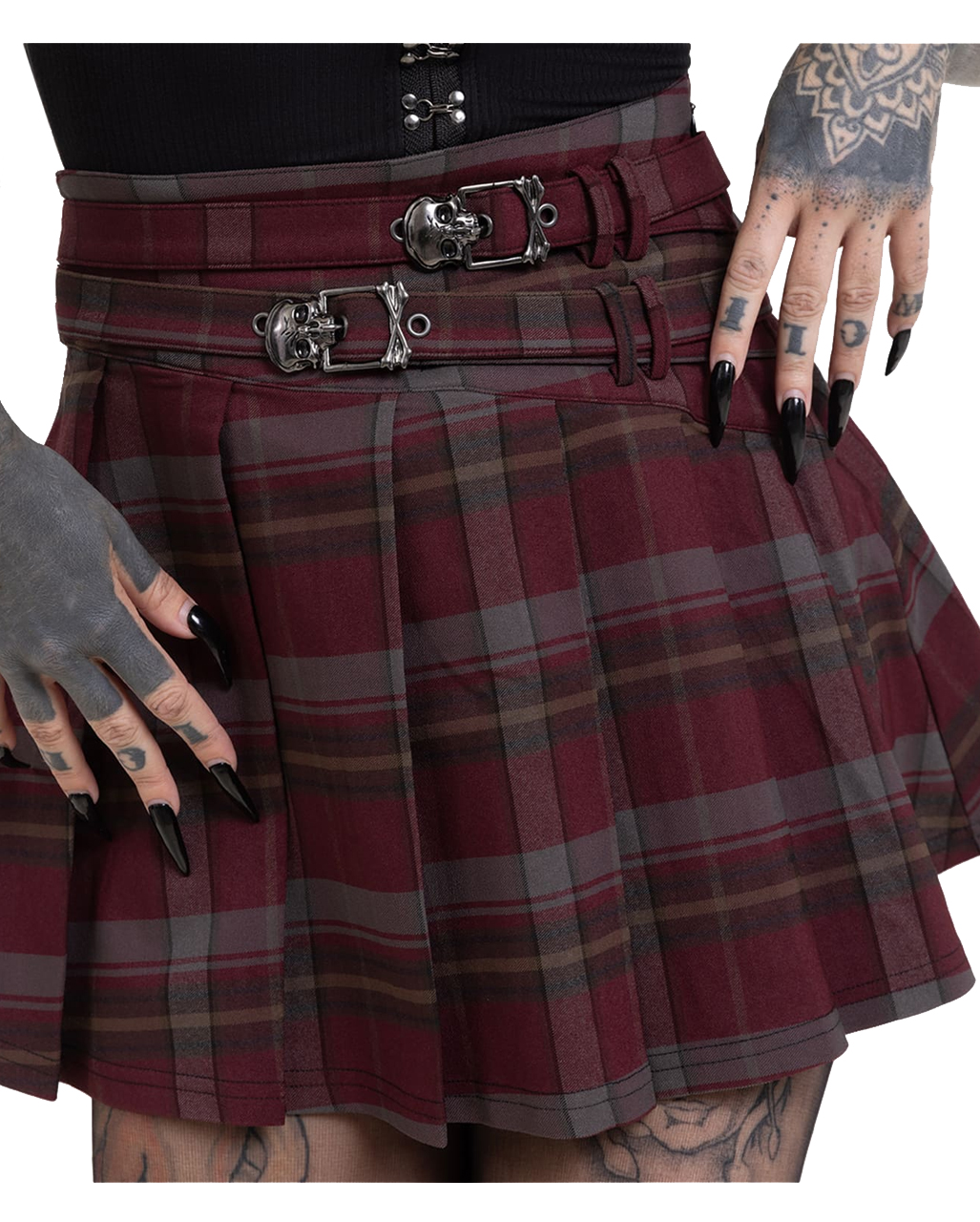 KILLSTAR Sable Riot Rock Buy ★ Gothic skirts | Horror-Shop.com