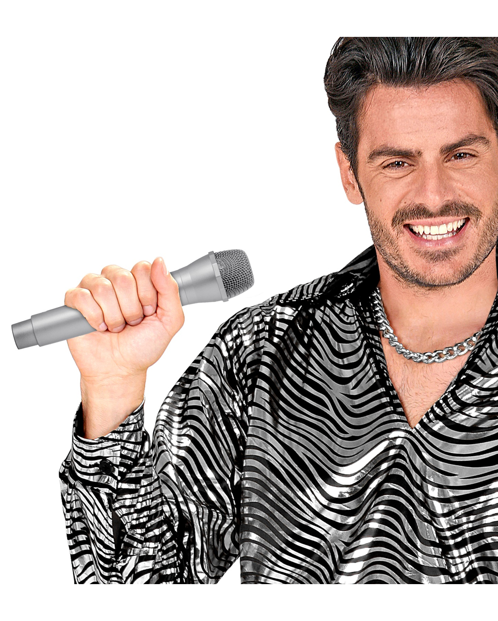 Popstar Microphone Dummy 29cm as a costume accessory | Horror-Shop.com