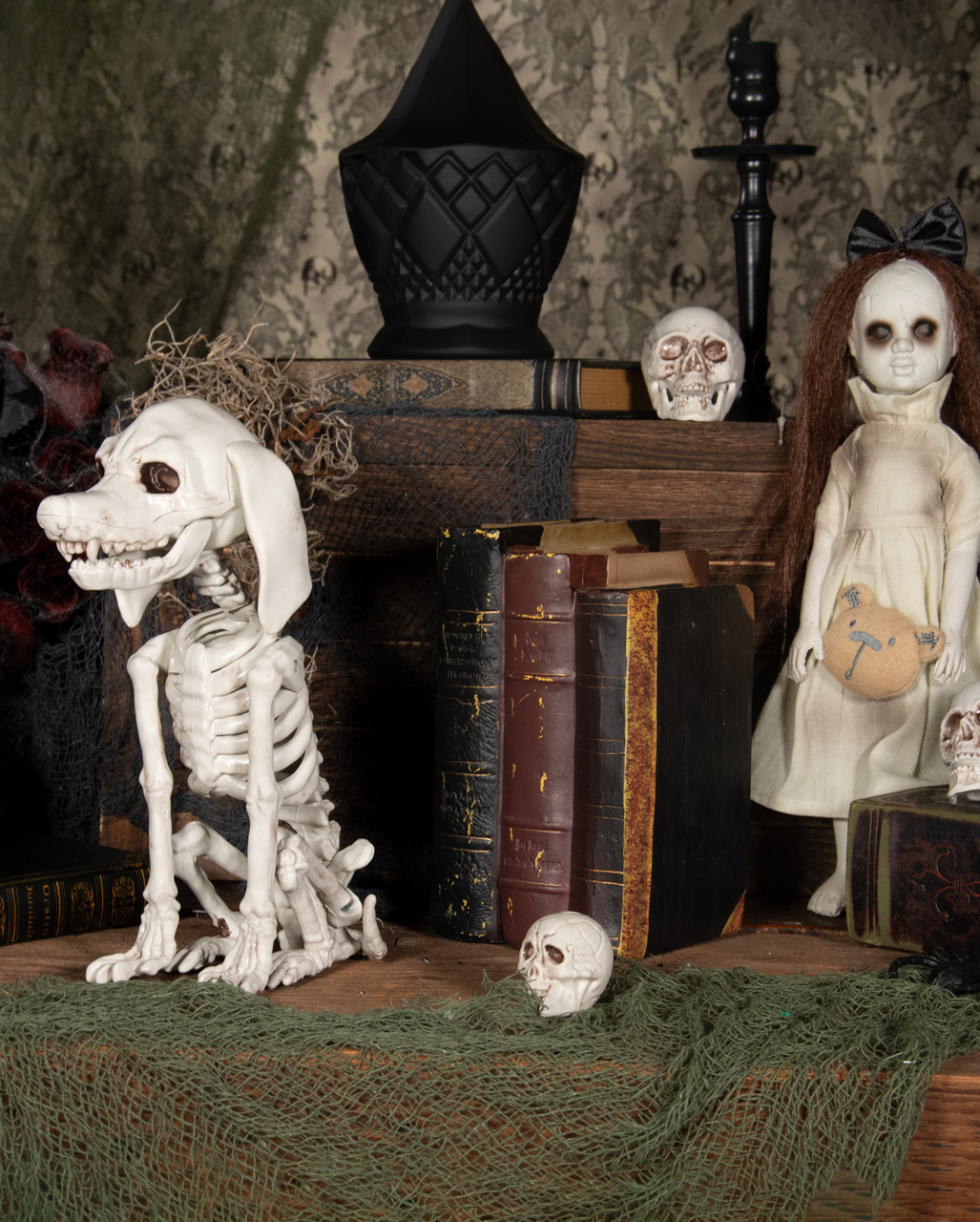 Poodle Dog Skeleton As Halloween Decoration 25cm ★ | Horror-Shop.com