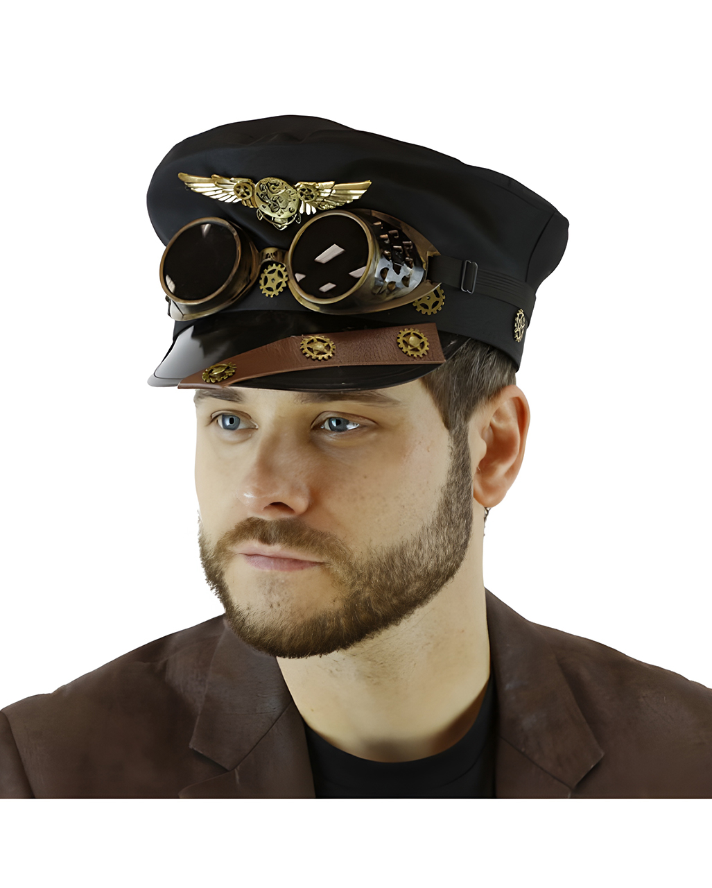 Steampunk Piloten Hut mit Fliegerbrille ★ Kostümaccessoire | Horror ...