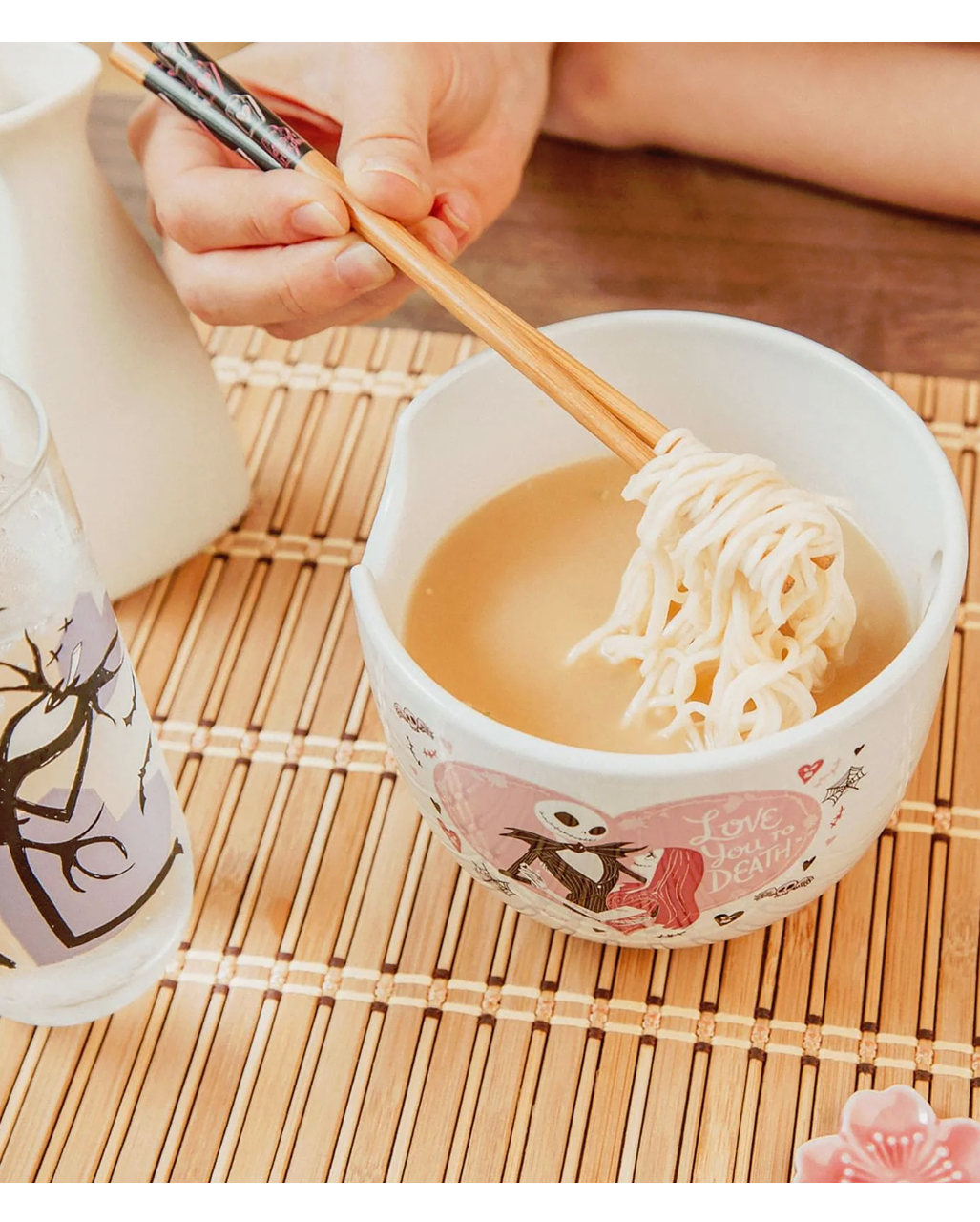 Disney TNBC Jack & Sally Ramen Bowl With Chopsticks ★ | Horror-Shop.com