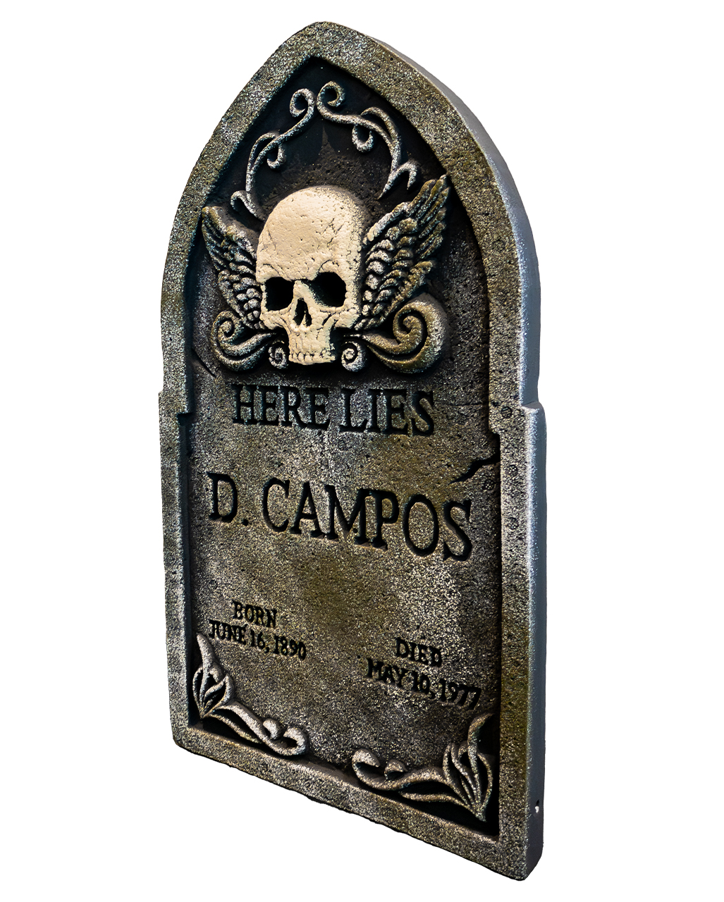 Gravestone With Skull & Wings 55cm | Halloween decoration ★ | Horror ...