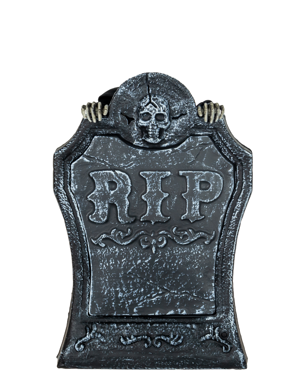 Tombstone With Hidden Grim Reaper Animatronic 39cm 💀 | Horror-Shop.com