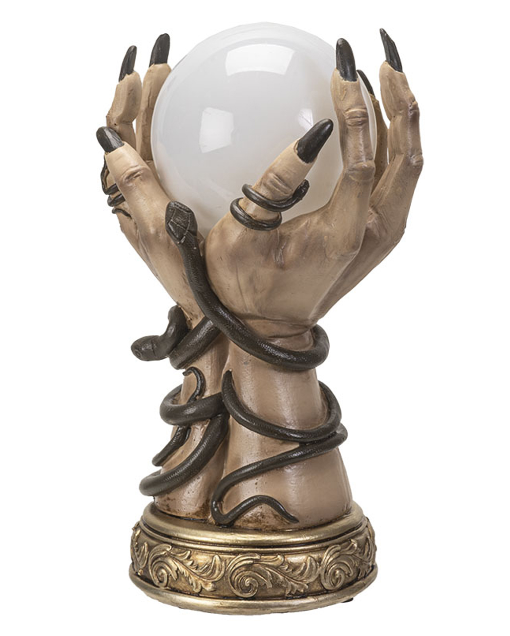Skeleton Hand Holding Crystal Ball